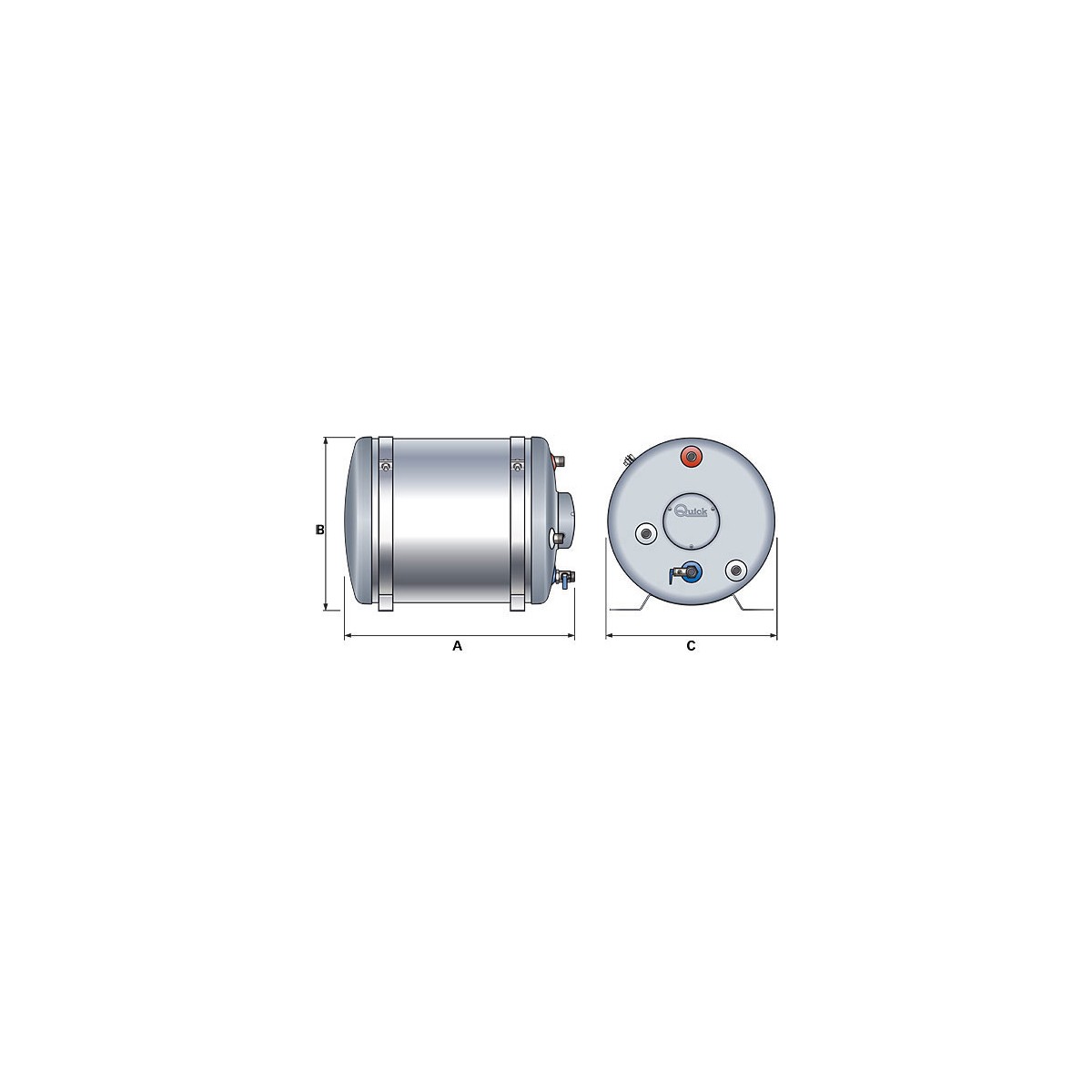 Quick Boiler BX50 in Acciaio Inox 50lt 500W con Scambiatore QBX5005S