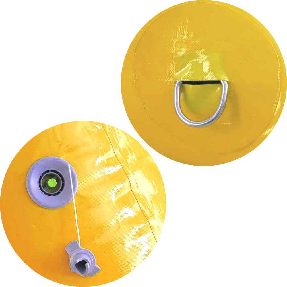 Giant cylindrical Regatta marker buoy Ø100x150cm Yellow PVC MT3821230