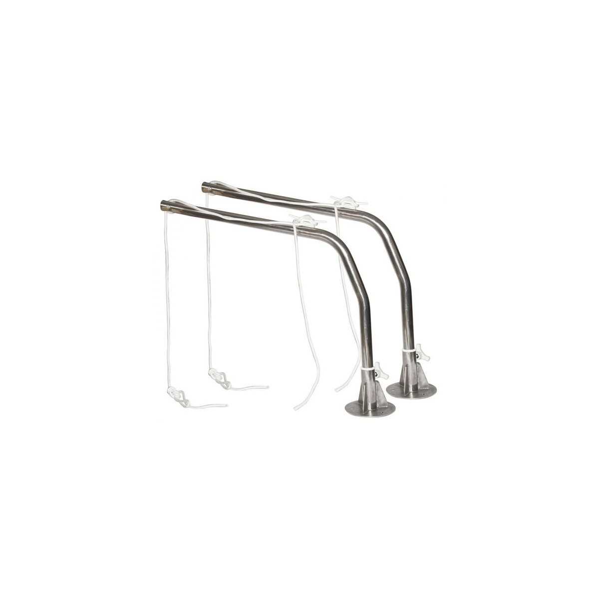 Pair of davits for gangways and inflatable boats with 90 hinged arms ...